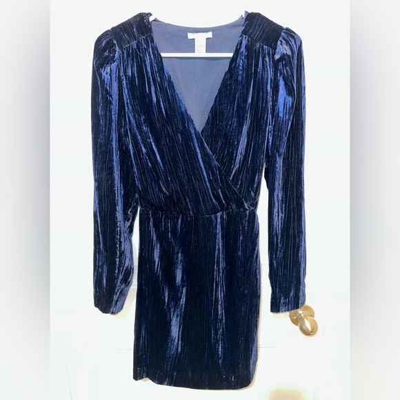 Dresses | Velvet Blue Dress | Poshmark